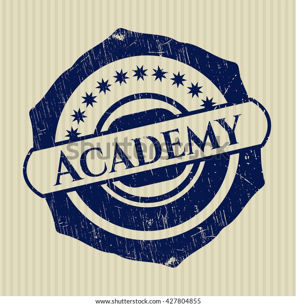 Academy Rubber Stamp Grunge Texture Stock Vector (Royalty Free ...