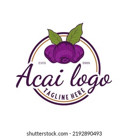 Acai Vector Logo Design Concept Acai Stock Vector (Royalty Free ...