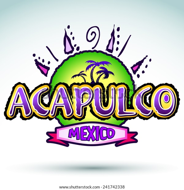 Acapulco Mexico Vector Icon Emblem Design Stock Vector (Royalty Free ...