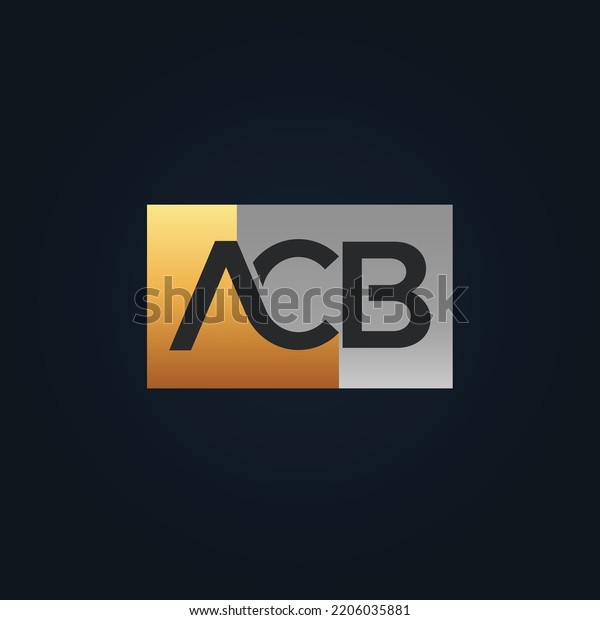 Acb Letter Gold Concept Logo Design Stock Vector (Royalty Free ...