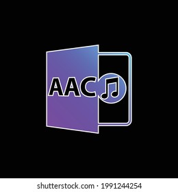 Acc File Format Symbol Blue Gradient Stock Vector (Royalty Free ...