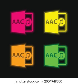 Acc File Format Symbol Four Color Stock Vector (Royalty Free ...