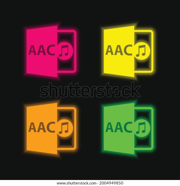 Acc File Format Symbol Four Color Stock Vector (Royalty Free ...