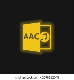 Acc File Format Symbol Yellow Glowing Stock Vector (Royalty Free ...