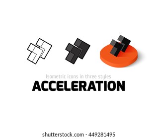 Acceleration Icon Vector Symbol Flat Outline Stock Vector (Royalty Free ...