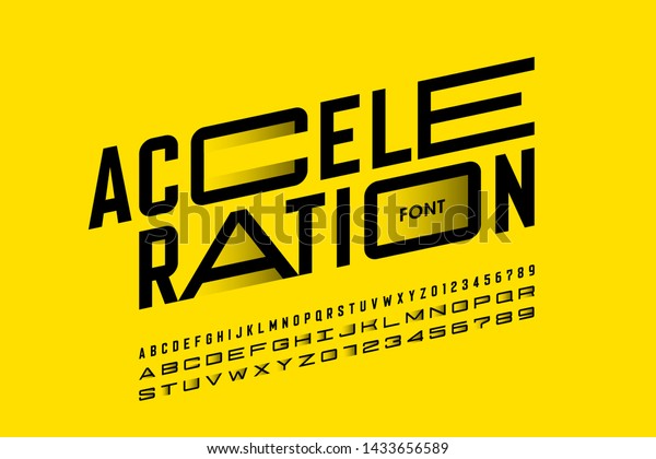 Acceleration Style Font Design Alphabet Letters Stock Vector (Royalty ...
