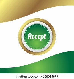 Accept Art Sticker Label Stock Vector (Royalty Free) 158015879 ...