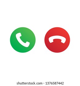 Accept Decline Call Phone Icon Answer 스톡 벡터(로열티 프리) 1376587442 ...