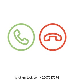 Accept Decline Phone Call Buttons Vector Stock Vector (Royalty Free ...