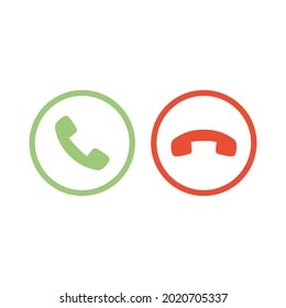 Accept Decline Phone Call Buttons Vector Stock Vector (Royalty Free ...