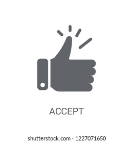 Accept Icon Trendy Accept Logo Concept Stock Vector (Royalty Free ...