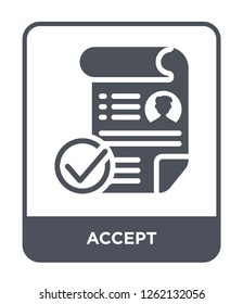 Accept Icon Vector On White Background Stock Vector (Royalty Free ...