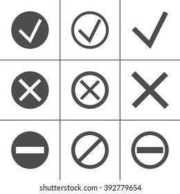 Accept Reject Icons Stock Vector (Royalty Free) 392779654