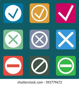 Accept Reject Icons Stock Vector (Royalty Free) 392779654 | Shutterstock