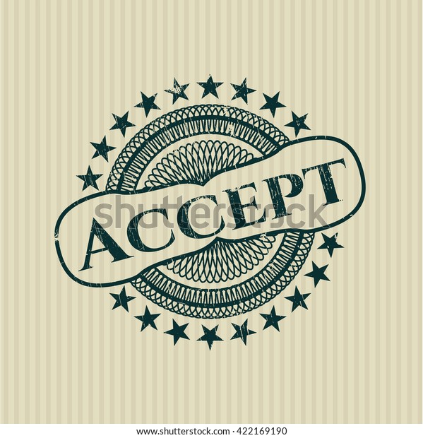 Accept Rubber Grunge Texture Stamp Stock Vector (Royalty Free ...