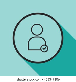 Accept User Icon Verify User Sign 스톡 벡터(로열티 프리) 433347106 | Shutterstock
