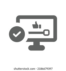 Acceptable Admissible Icon Gray Vector Graphics Stock Vector (Royalty ...