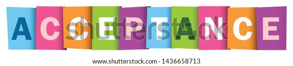 Acceptance Colorful Vector Concept Word Typography Stock Vector ...