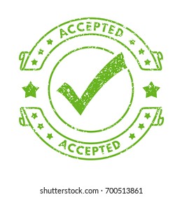 Accepted Approved Stamp Stock Vector (Royalty Free) 700513861 ...