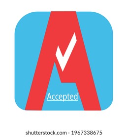 Accepted Logo Symbol Stamp Stock Vector (Royalty Free) 1967338675 ...