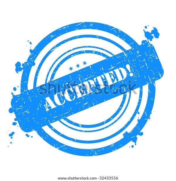 Accepted Stamp Graphic Illustration Isolated On Stock Vector (Royalty ...
