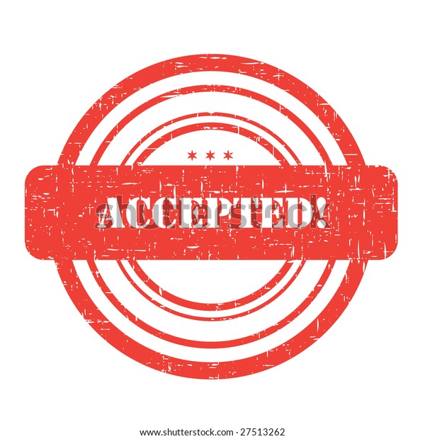 Accepted Stamp Illustration Isolated On White Stock Vector (Royalty ...