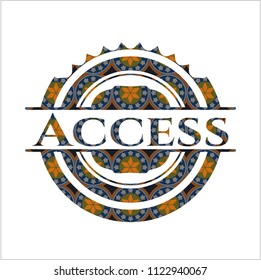 Access Arabic Badge Background Arabesque Decoration Stock Vector ...