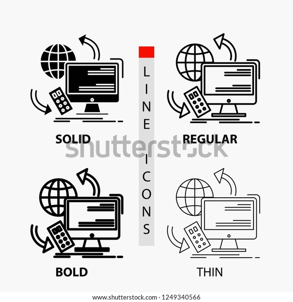 Access Control Monitoring Remote Security Icon Stock Vector Royalty