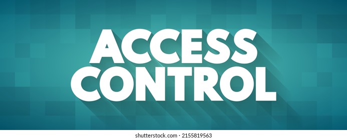 Access Control Selective Restriction Access Place Stock Vector (Royalty ...