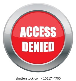 Access Denied Icon Red Isolated On Stock Vector (Royalty Free ...
