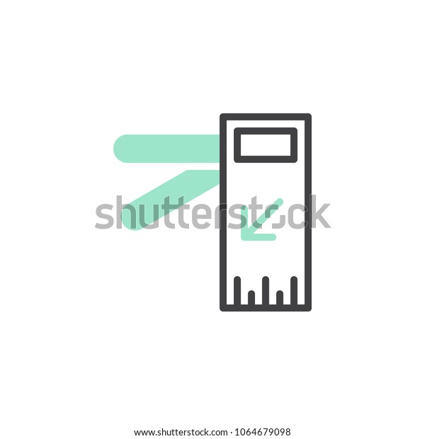 Access Door Icon Vector Linear Flat Stock Vector (Royalty Free ...