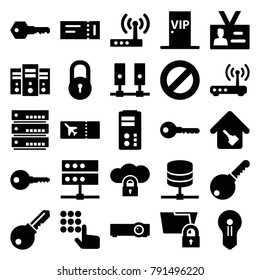 Access Icons Set 25 Editable Filled Stock Vector (Royalty Free ...
