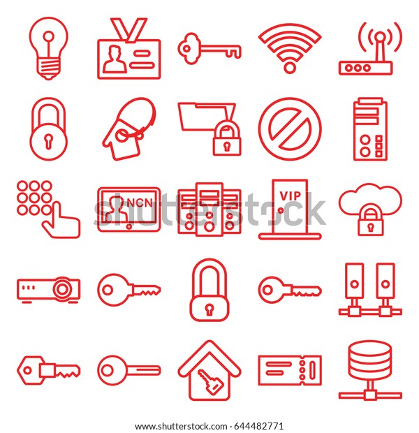 Access Icons Set Set 25 Access Stock Vector (Royalty Free) 644482771