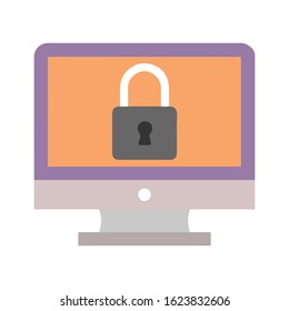 Monitor Lock Sign System Access Security 스톡 벡터(로열티 프리) 756766528 ...