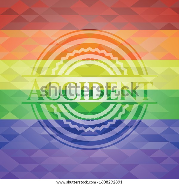 Accident Emblem On Mosaic Background Colors Stock Vector (Royalty Free ...