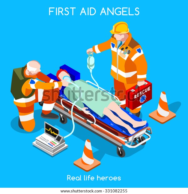 Accident First Aid Emergency Intensive Care Stock Vector (Royalty Free ...