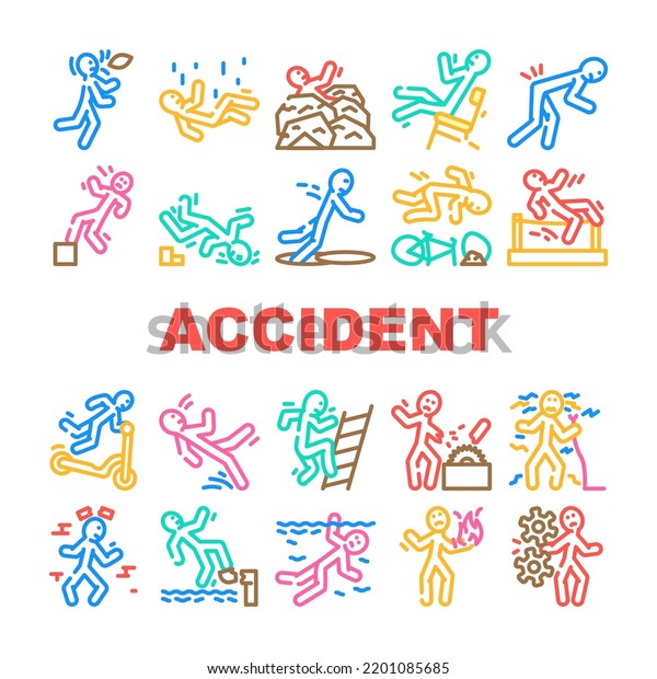 Accident Injury Man Person Icons Set Stock Vector (Royalty Free ... Accident Injury Man Person Icons Set Stock Vector (Royalty Free ...