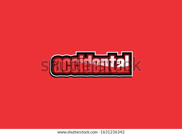 Accidental Text Lettering Vector Illustration Template Stock Vector ...