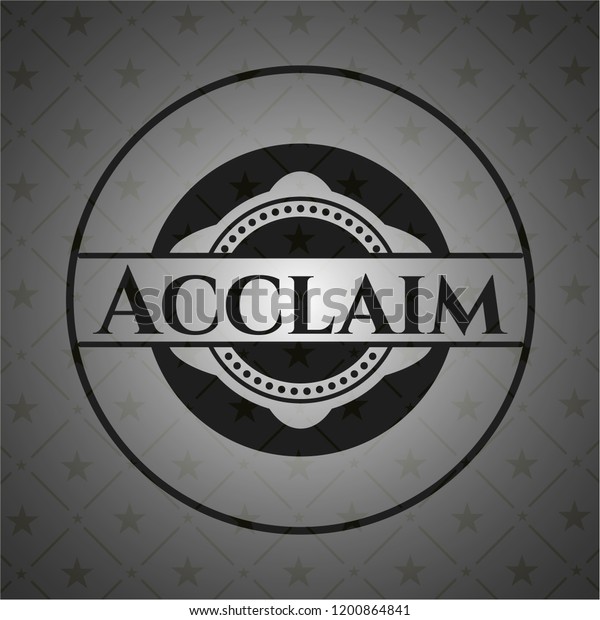 Acclaim Realistic Black Emblem Stock Vector (Royalty Free) 1200864841 ...