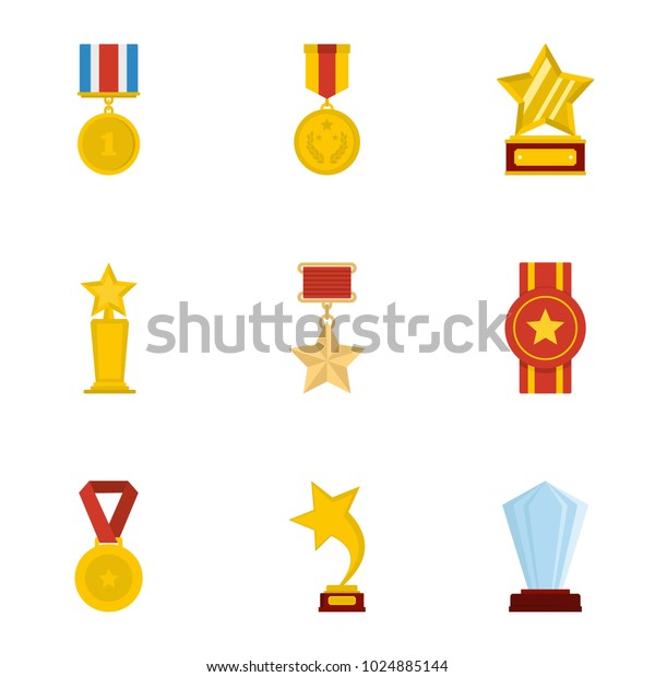 Accolade Icons Set Cartoon Set 9 Stock Vector (Royalty Free) 1024885144 ...