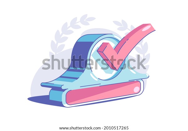 Accomplished Check Sign Vector Illustration Symbol Stock Vector ...
