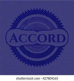 Accord Emblem Denim Texture Stock Vector (Royalty Free) 427804165