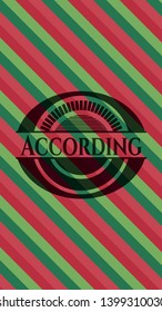 According Christmas Emblem Background Vector Illustration Stock Vector ...