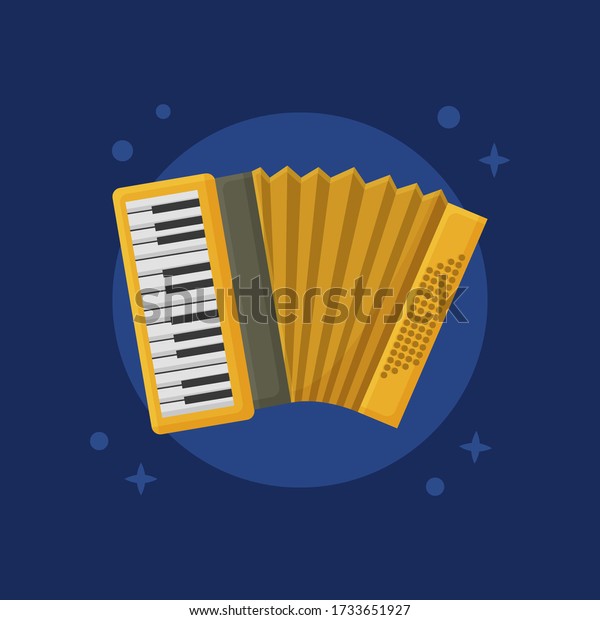 According Musical Instrument Vector Flat Design Stock Vector (Royalty ...