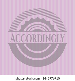 Accordingly Realistic Pink Emblem Vector Illustration Stock Vector ...