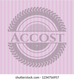 Accost Badge Pink Background Stock Vector (Royalty Free) 1234756957