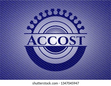 Accost Emblem Jean Texture Stock Vector (Royalty Free) 1347045947 ...