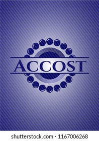 Accost Jean Denim Emblem Badge Background Stock Vector (Royalty Free ...