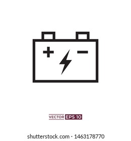 Accu Battery Icon Vector Illustration Logo Stock Vector (Royalty Free ...