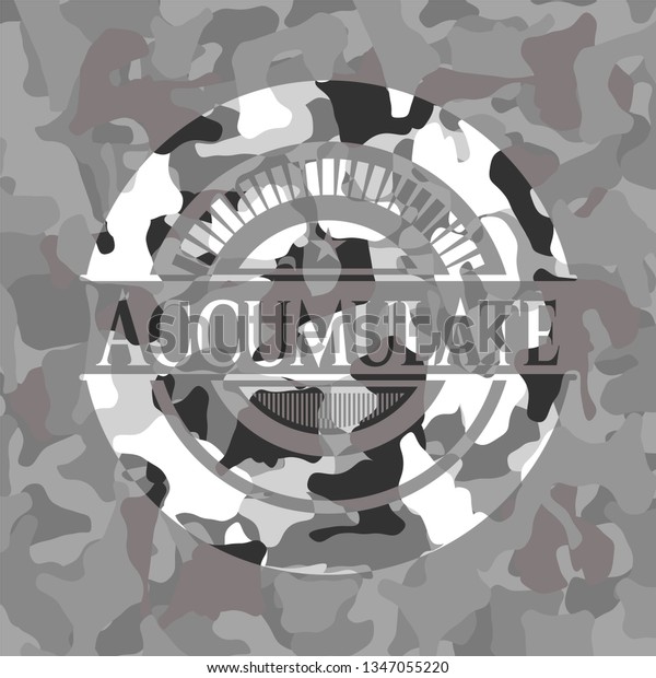 Accumulate Grey Camo Emblem Stock Vector (Royalty Free) 1347055220 ...